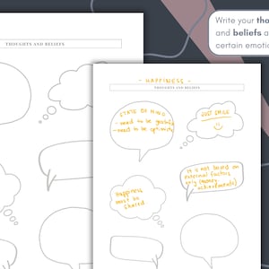 Therapy Worksheet Mental Health Tool, Self Help Resource for Emotional ...