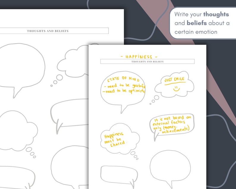 Therapy Worksheet Mental Health Tool, Self Help Resource for Emotional ...