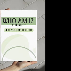 Mental Health Journal, Guided Self Discovery Workbook, Who Am I, Self ...