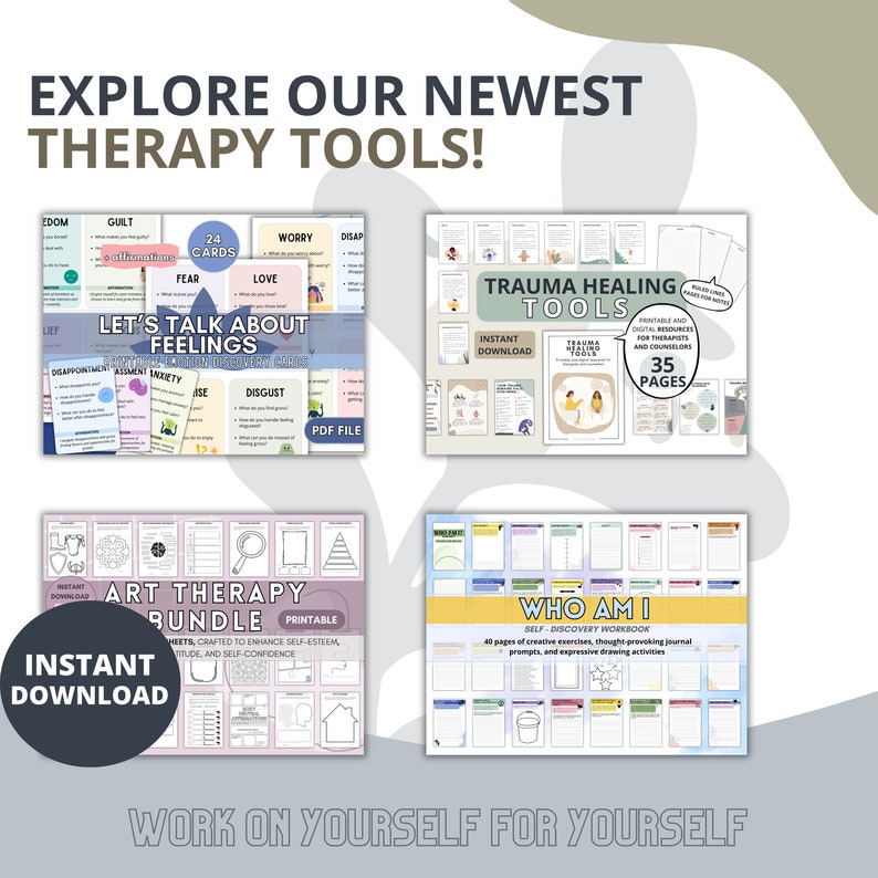 Printable Emotions Worksheets, Mental Health Journal, Self Help Tool ...