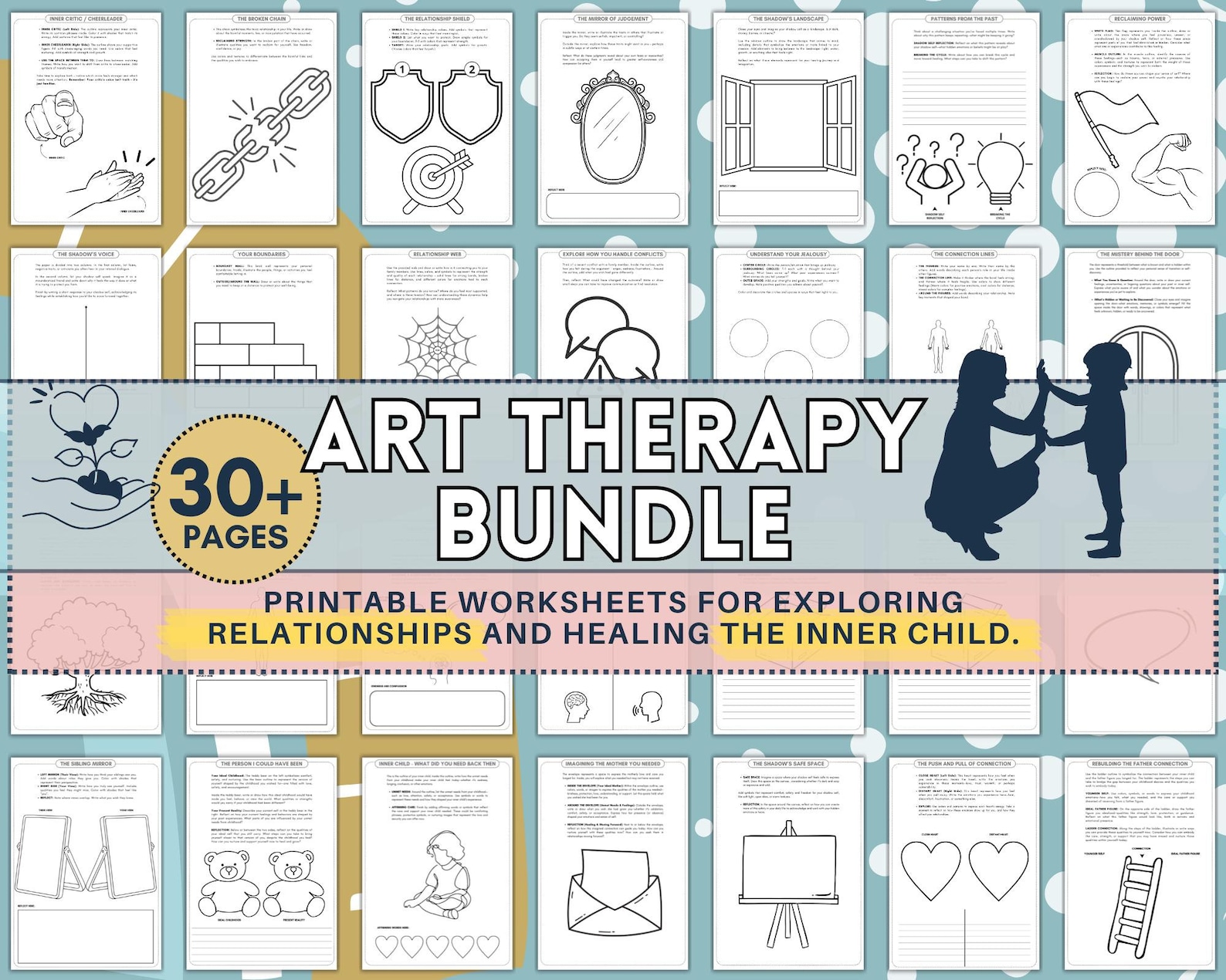 Art Therapy Worksheet Bundle for CBT Therapy Counseling Group Therapy ...