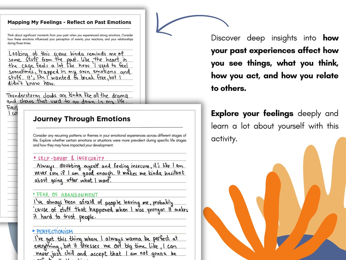 Art Therapy Worksheet Bundle for Emotion Exploration CBT Therapy ...