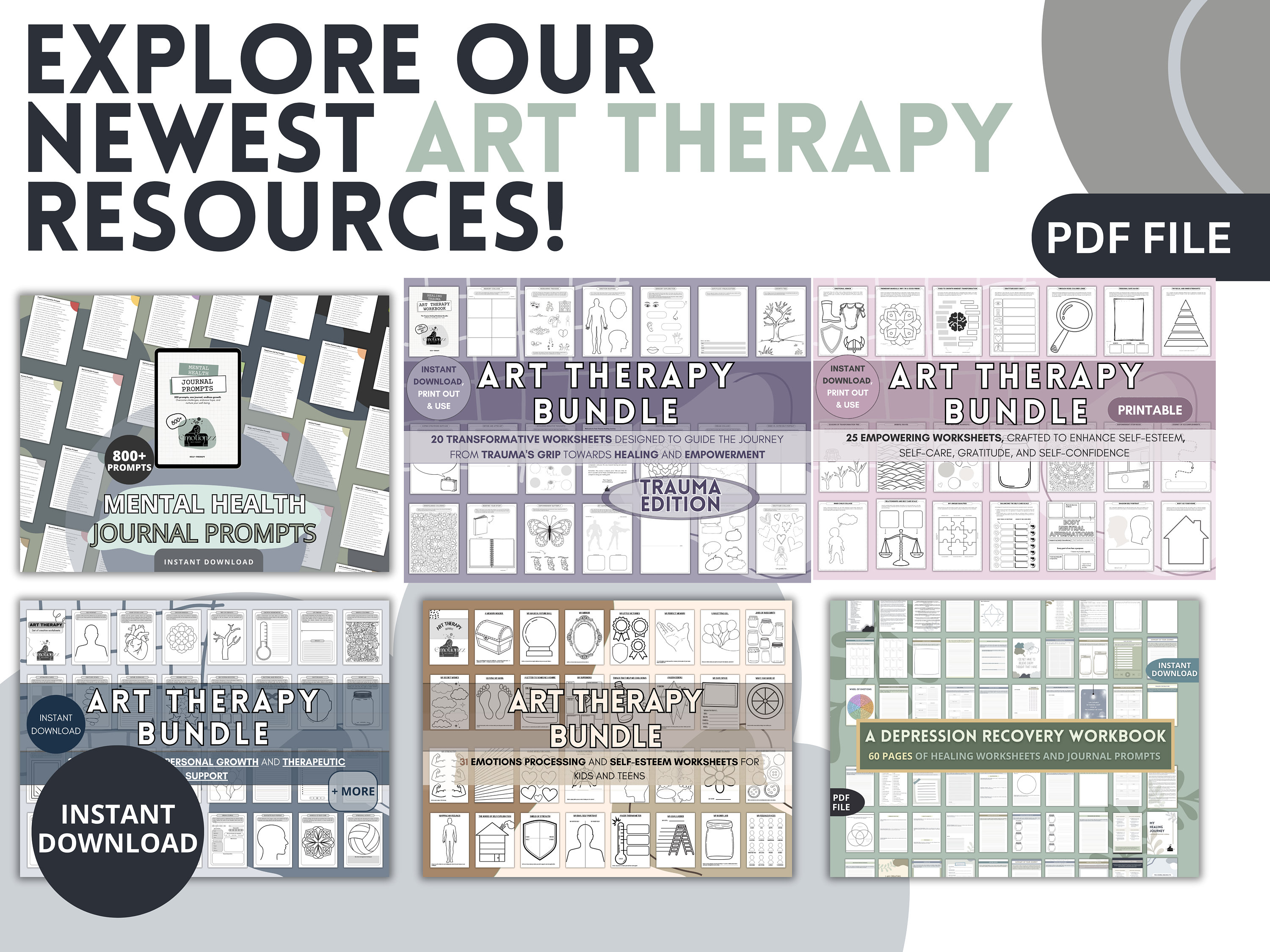 Mental Health Journal Prompts, Counselling Tool for Trauma Healing ...