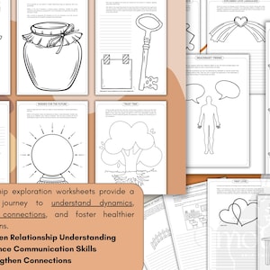 Art Therapy Bundle, Printable CBT Counseling Tools, Mental Health ...