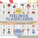 Printable Emotions Flashcards for Kids, Feelings Chart, Therapy Tools ...