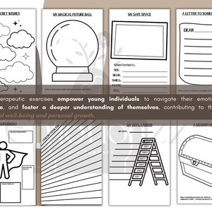 Printable Art Therapy Bundle, Emotional Regulation Worksheets, CBT Tool ...