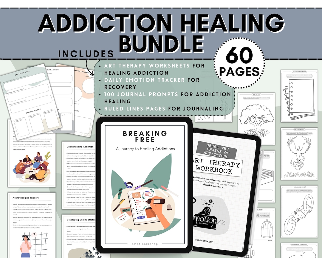 Art Therapy Bundle for Addiction Recovery, Counseling Tools, Mental ...