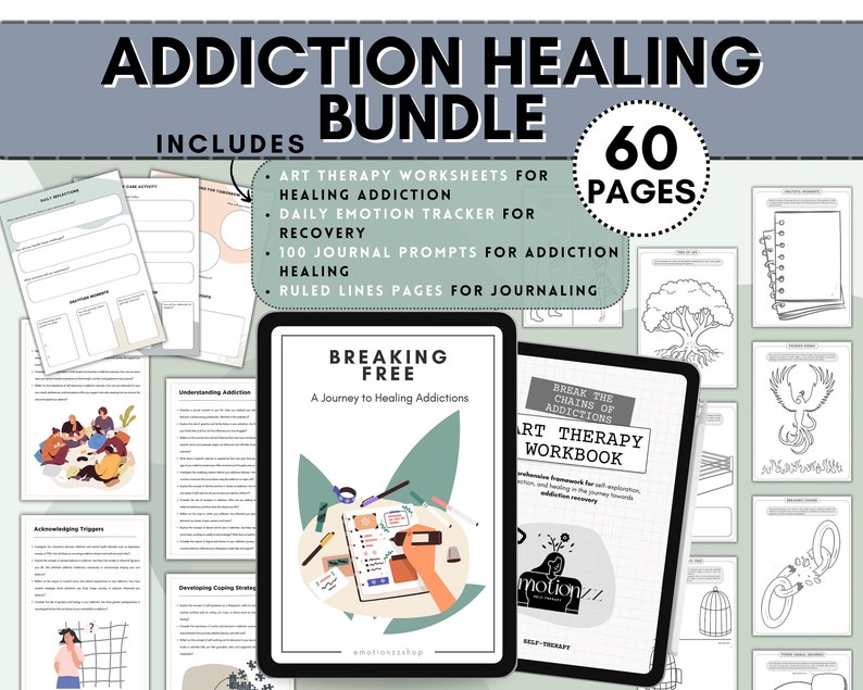 Art Therapy Bundle for Addiction Recovery, Counseling Tools, Mental ...