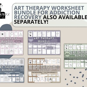 Art Therapy Bundle for Addiction Recovery, Counseling Tools, Mental ...