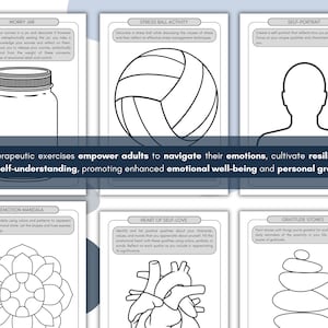 Art Therapy Worksheet Bundle for CBT Therapy Counseling Group Therapy ...