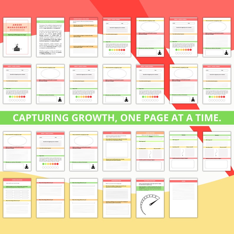 Anger Management Workbook for Emotional Regulation Self - Etsy