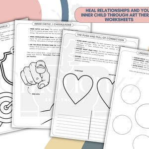 Art Therapy Worksheet Bundle for CBT Therapy Counseling Group Therapy ...