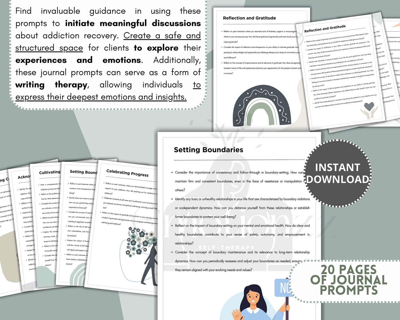 Art Therapy Bundle for Addiction Recovery, Counseling Tools, Mental ...