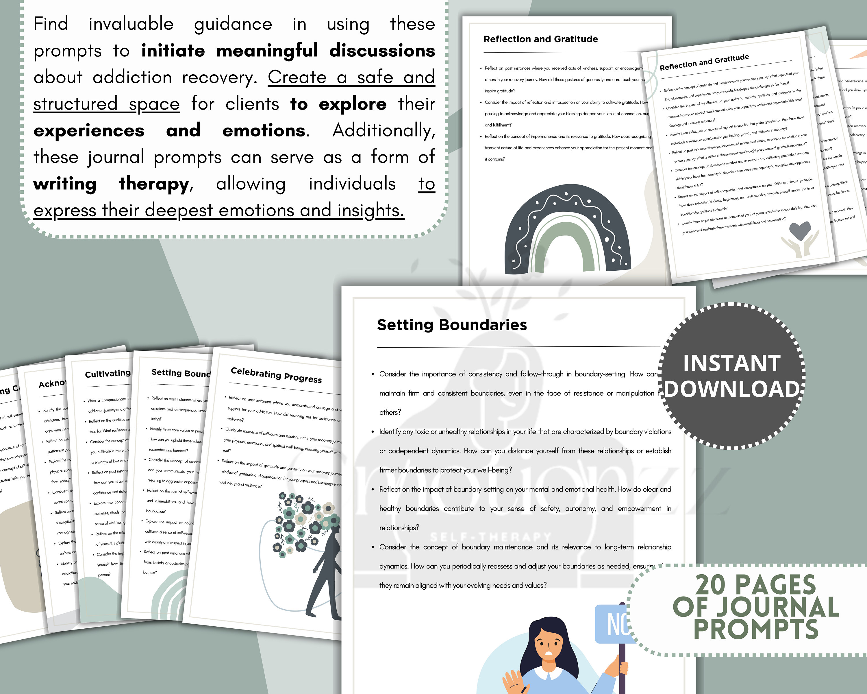 Art Therapy Bundle for Addiction Recovery, Counseling Tools, Mental ...