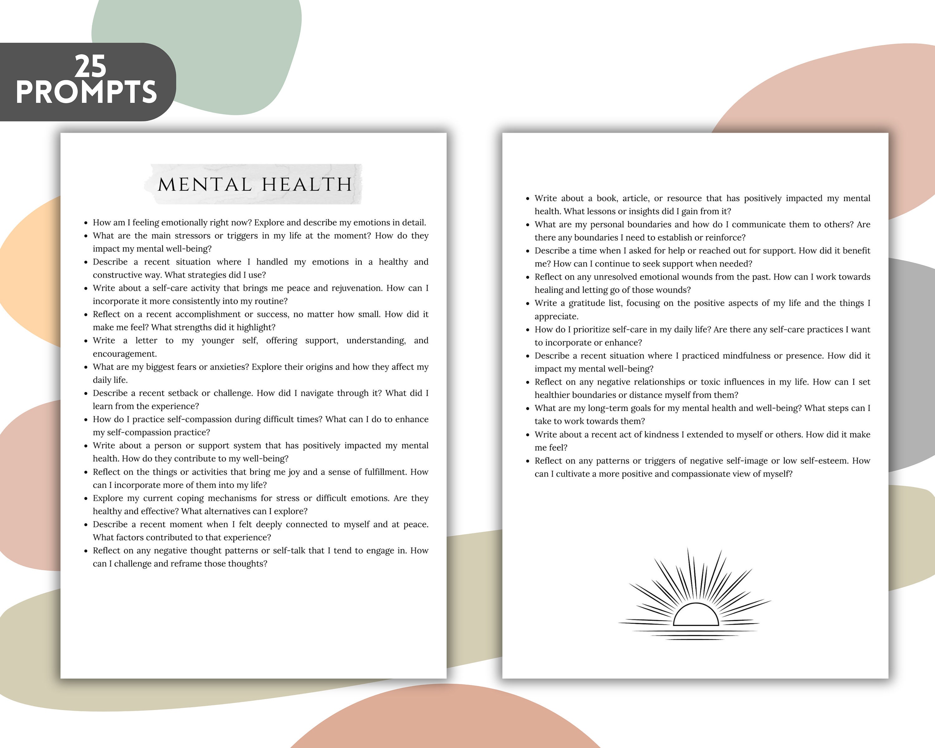 Therapy Journal With Inner Child Prompts Mental Health Reflections Self ...