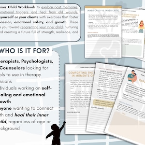 Art Therapy Inner Child Bundle, Printable CBT Counseling Tools, Group ...