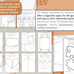 Art Therapy Bundle, Printable CBT Counseling Tools, Mental Health ...