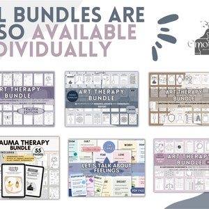 Art Therapy Bundle, Printable CBT Counseling Tools, Group Therapy ...