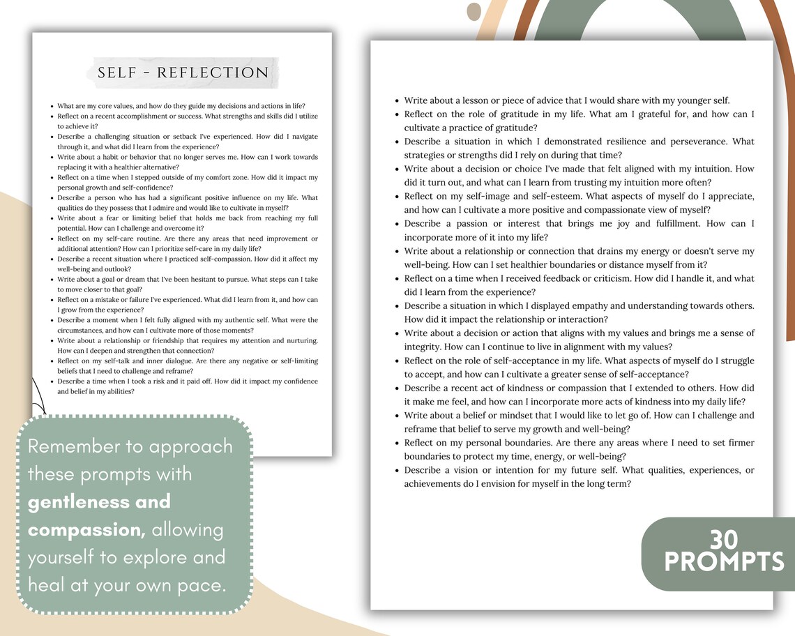 Therapy Journal With Inner Child Prompts Mental Health Reflections Self ...