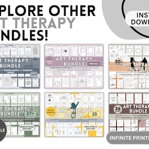 Printable Art Therapy Bundle for Healing From Grief and Loss, CBT Tool ...