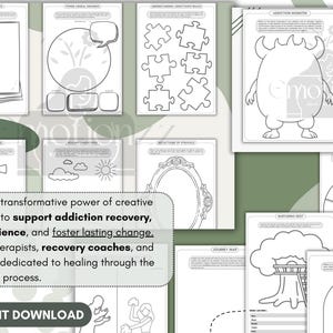 Art Therapy Bundle, Printable CBT Counseling Tools, Mental Health ...