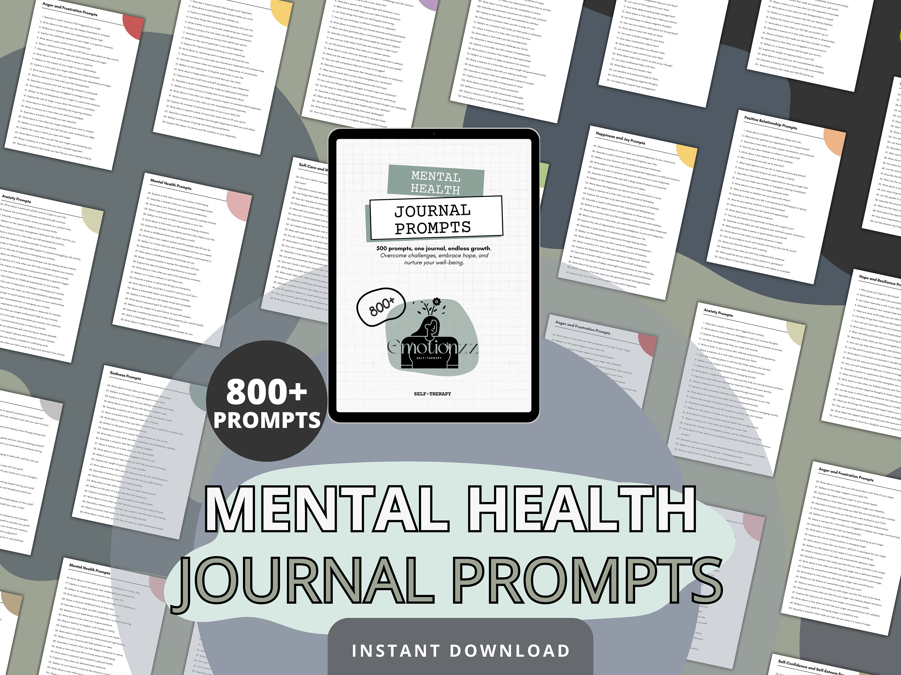 Self Therapy Printables, Mental Health Journal, Anxiety Relief ...