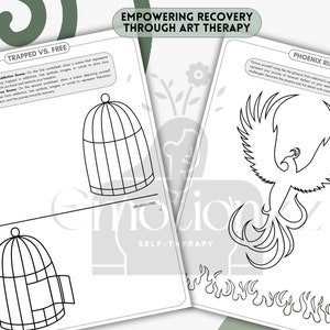 Art Therapy Worksheet Bundle, Mental Health Activities, Counseling ...