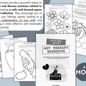 Grief Healing Bundle, Art Therapy Worksheets, CBT Infographics ...