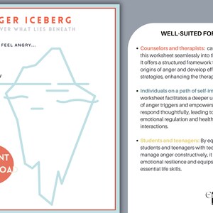 Anger Management Worksheet for Teens, Therapy Printables, CBT Therapy ...