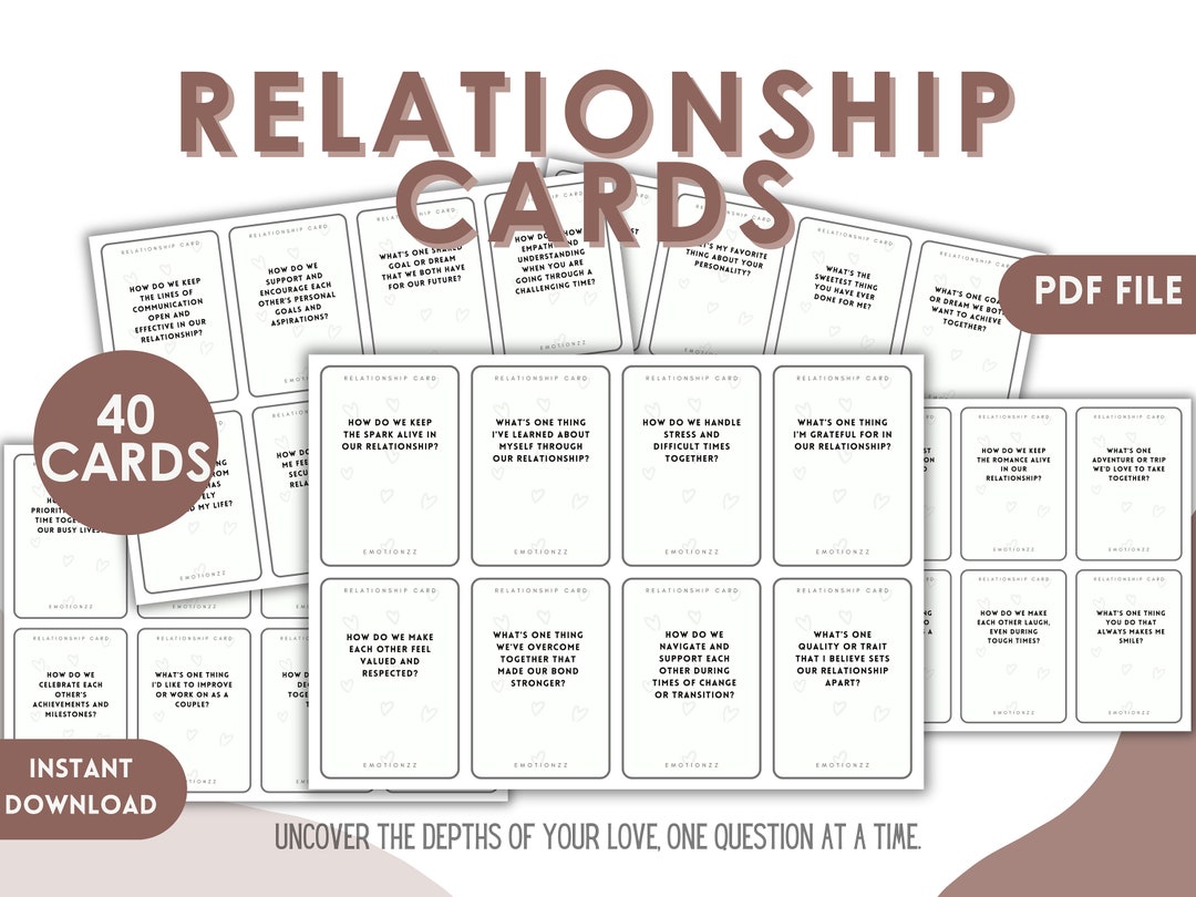 Couple Conversation Cards: Intimate Relationship Questions (PDF) - Etsy