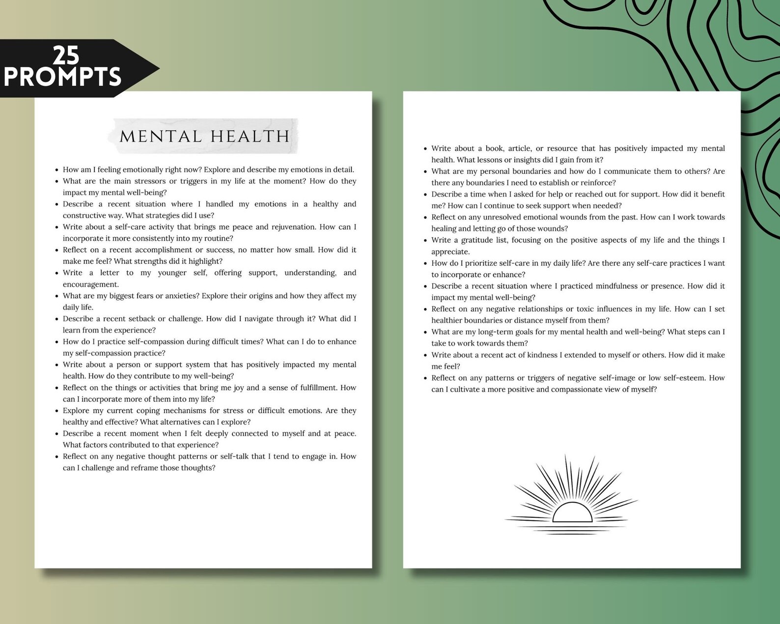 Therapy Journal With Inner Child Prompts Mental Health - Etsy