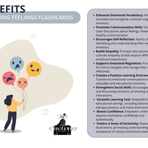 Printable Emotions Flashcards for Kids, Feelings Chart, Therapy Tools ...