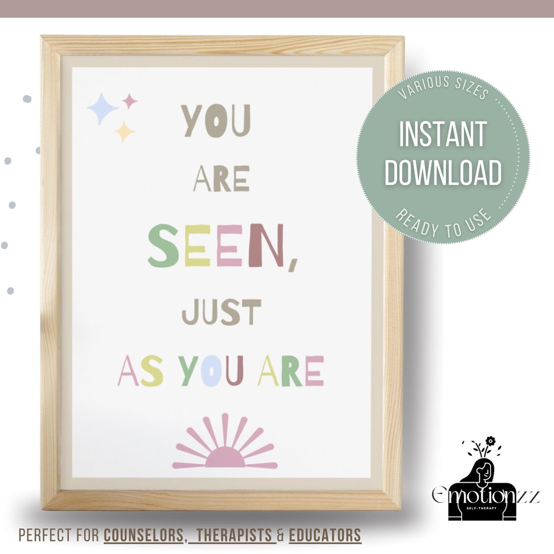 Mental Health Poster, Safe Space Therapy Office Decor, School ...