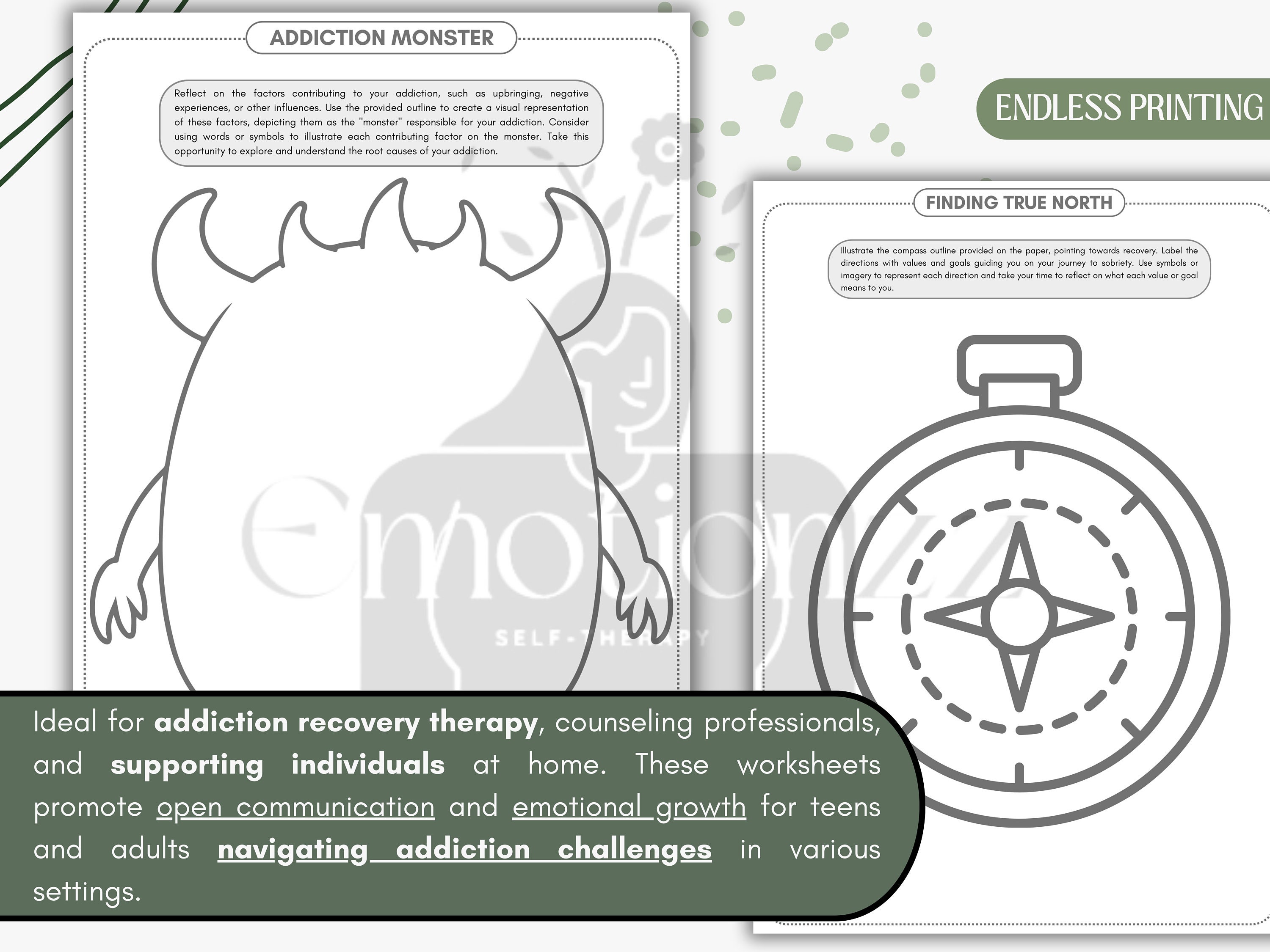 Art Therapy Worksheet Bundle, Mental Health Activities, Counseling ...