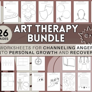 Anger Management Art Therapy Worksheet Bundle (digital Download) - Etsy