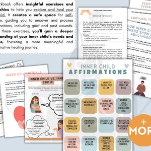 Art Therapy Inner Child Bundle, Printable CBT Counseling Tools, Group ...