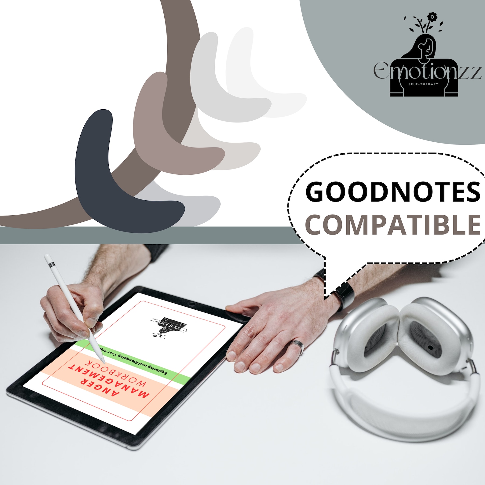 Anger Management Workbook for Emotional Regulation Self Therapy Tool ...