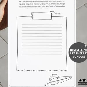 Printable Art Therapy Bundle for Healing From Grief and Loss, CBT Tool ...