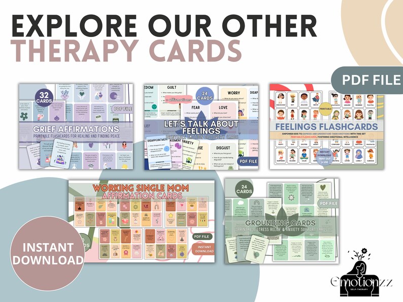 Daily Affirmation Cards for Anger Management, Mindfulness Deck ...