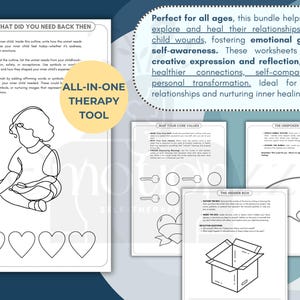 Art Therapy Worksheet Bundle for CBT Therapy Counseling Group Therapy ...