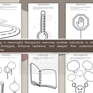 Anger Management Art Therapy Worksheets (PDF) - Etsy