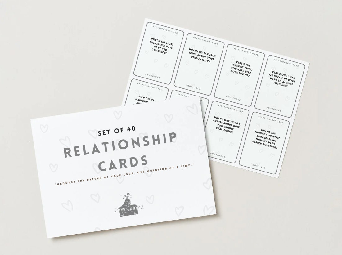 Relationship Cards for Couples, Conversation Questions Couple, Therapy ...