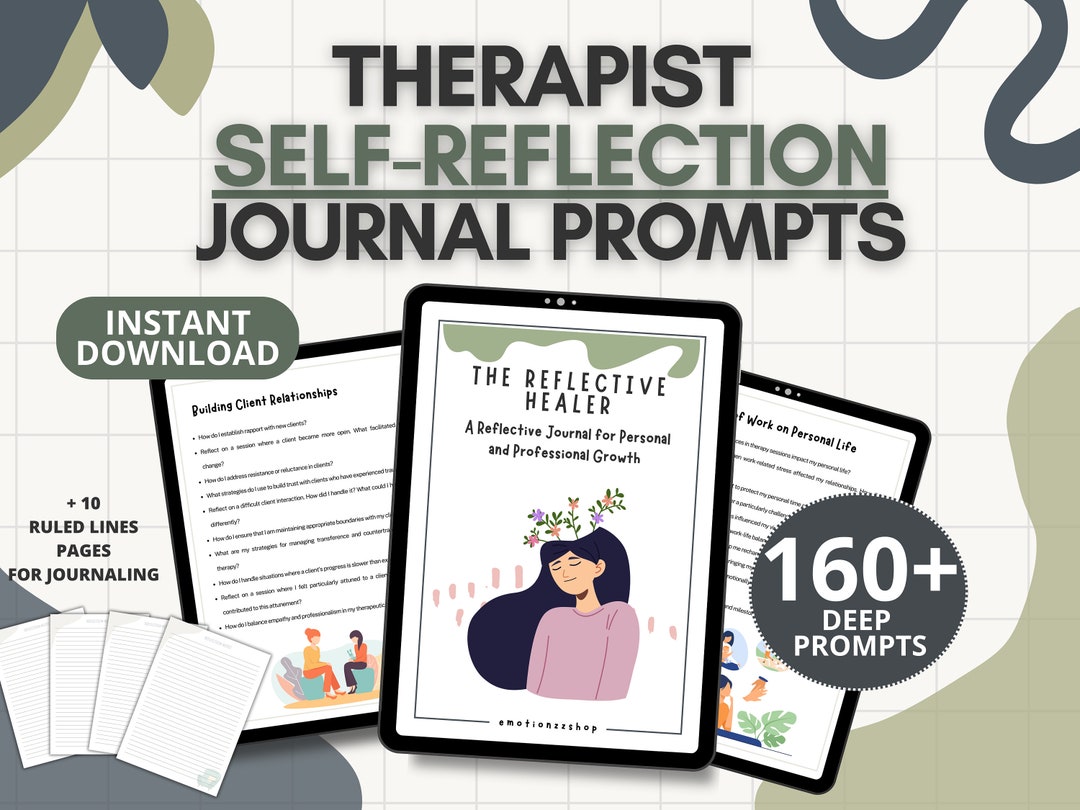 Guided Self Reflection Journaling Prompts for Therapists, Therapy Printables, Counseling ...