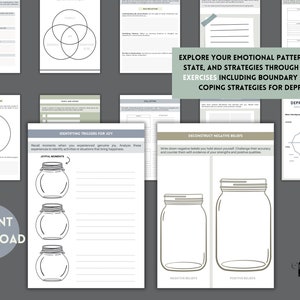 Art Therapy Workbook for Depression Healing, Mental Health Journal ...