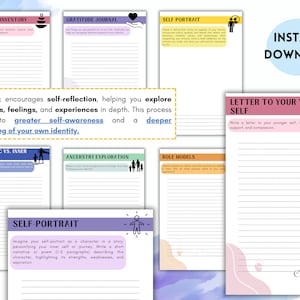 Mental Health Journal, Guided Self Discovery Workbook, Who Am I, Self ...