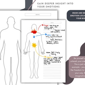 Emotions Worksheet, Self Help Journal Prompts (PDF File) - Etsy