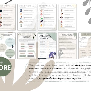 Trauma Healing Bundle, Printable Art Therapy Worksheets, CBT ...