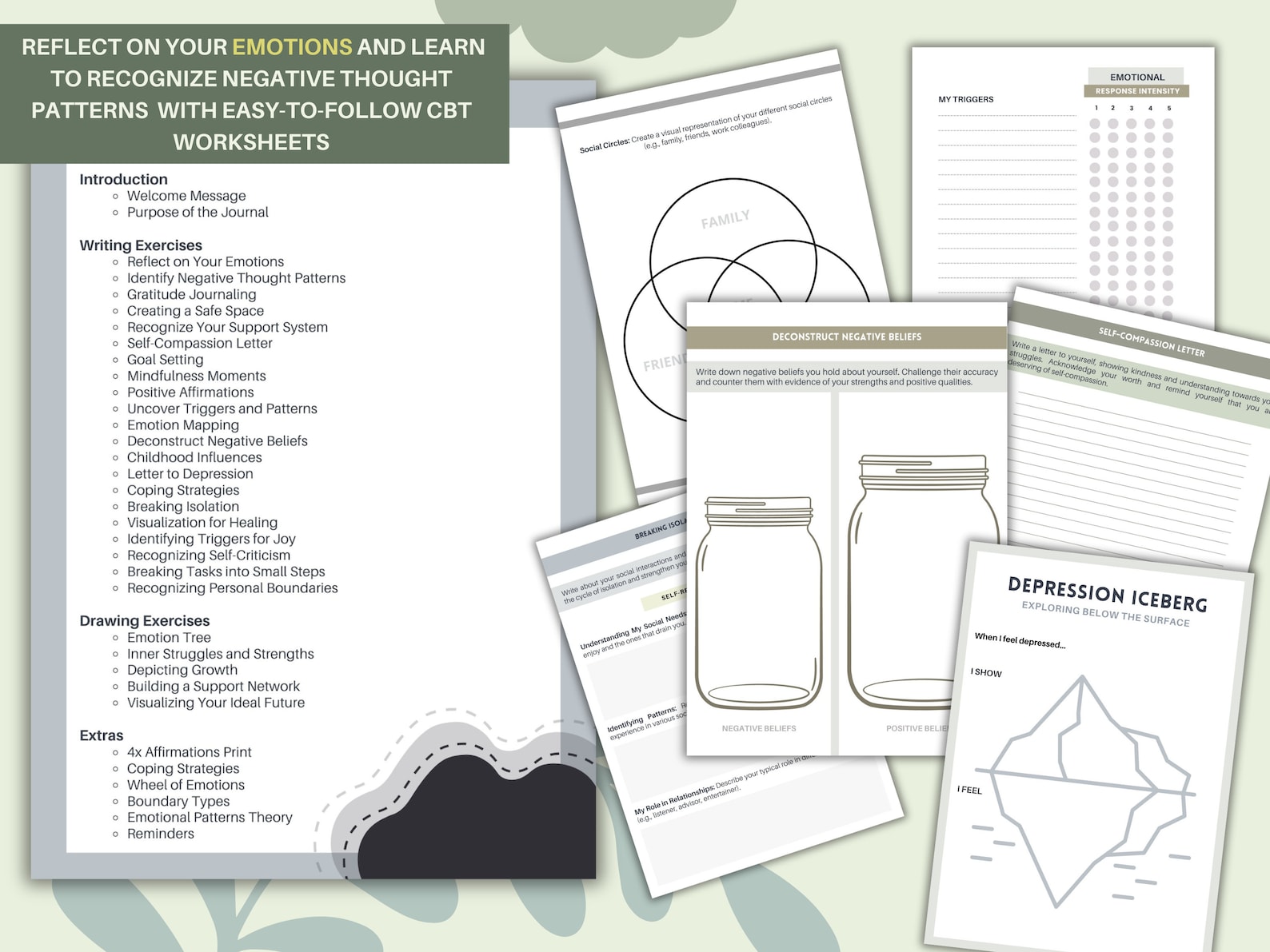 Art Therapy Workbook for Depression Healing, Mental Health Journal ...