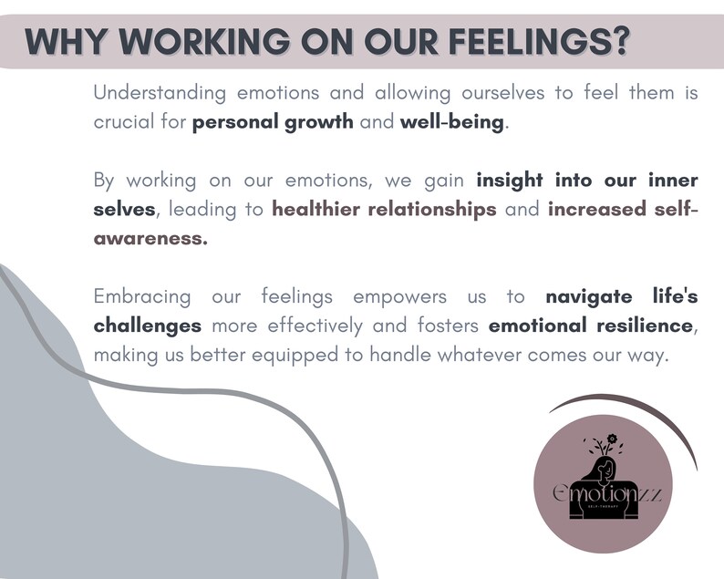 Therapy Worksheet Mental Health Tool, Self Help Resource for Emotional ...