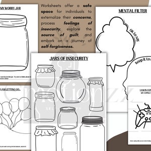 Art Therapy Worksheets Bundle, CBT, Self Esteem (PDF Pattern) - Etsy